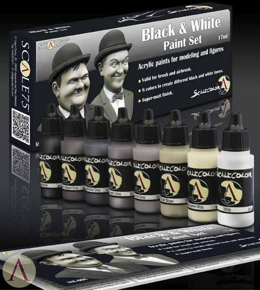 BLACK AND WHITE PAINT SET – Scale75USA