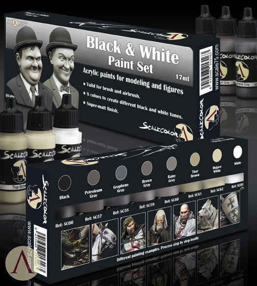 BLACK AND WHITE PAINT SET – Scale75USA