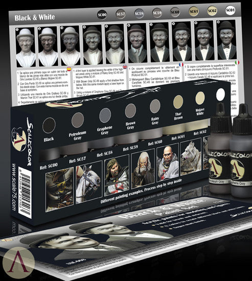 BLACK AND WHITE PAINT SET – Scale75USA
